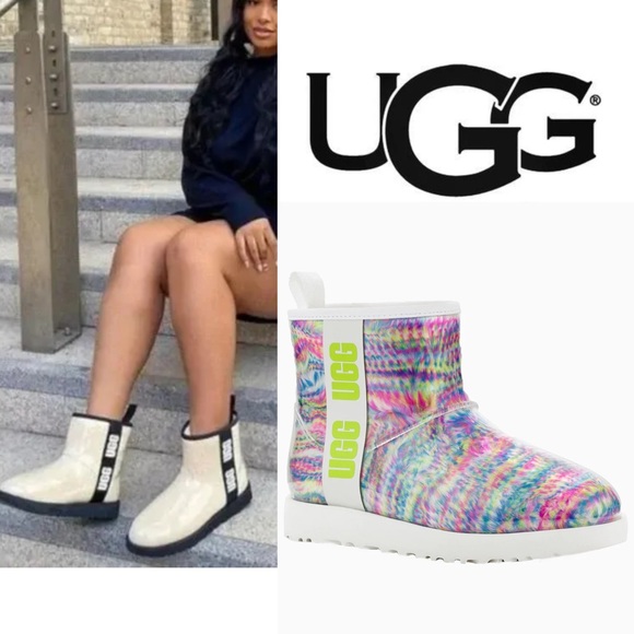 UGG | Shoes | Ugg Classic Clear Mini Pixelate Waterproof Bootsnew | Poshmark